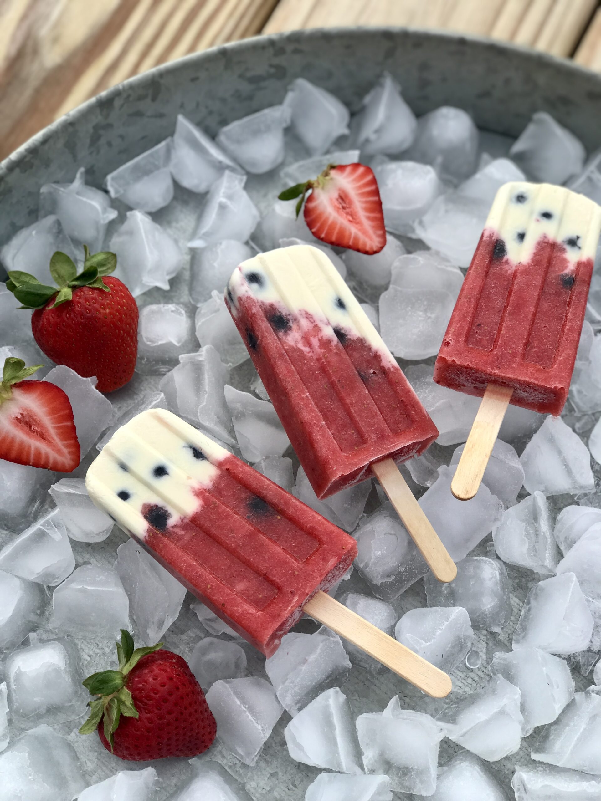 Strawberries & Cream Patriot Pops - Seasoned with Joy